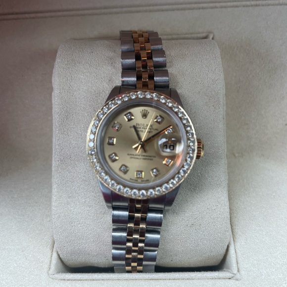 Rolex | Jewelry | Small Faced Rolex With Outer Diamond Face | Poshmark